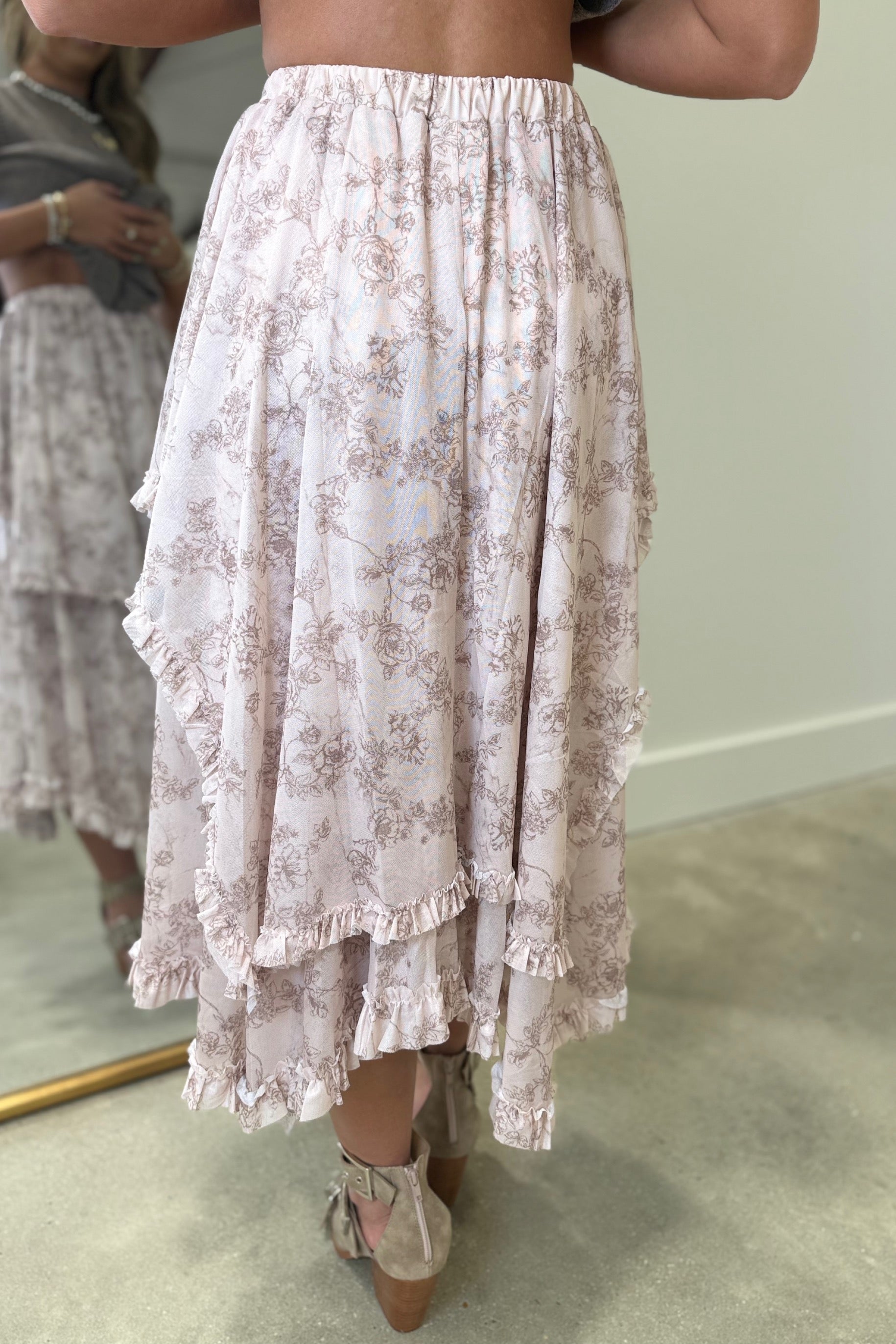 Floral Fever Skirt Blush RESTOCK – Expectations Too